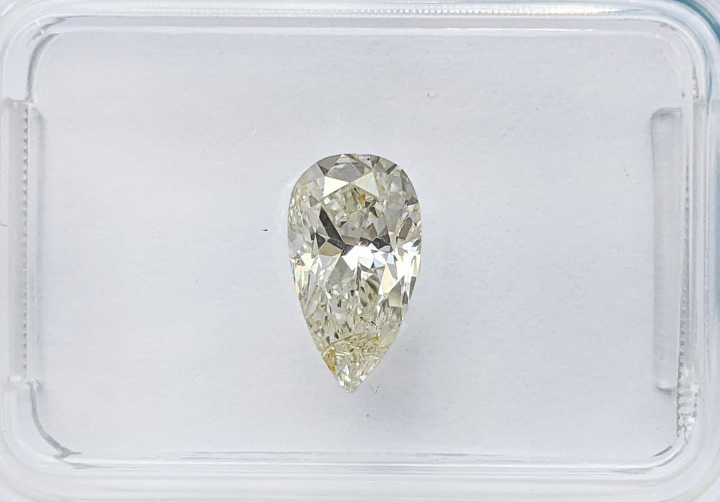 1 pcs Diamant (Naturelle) - 1.03 ct - Poire - K - SI2 - International Gemological Institute (IGI ...