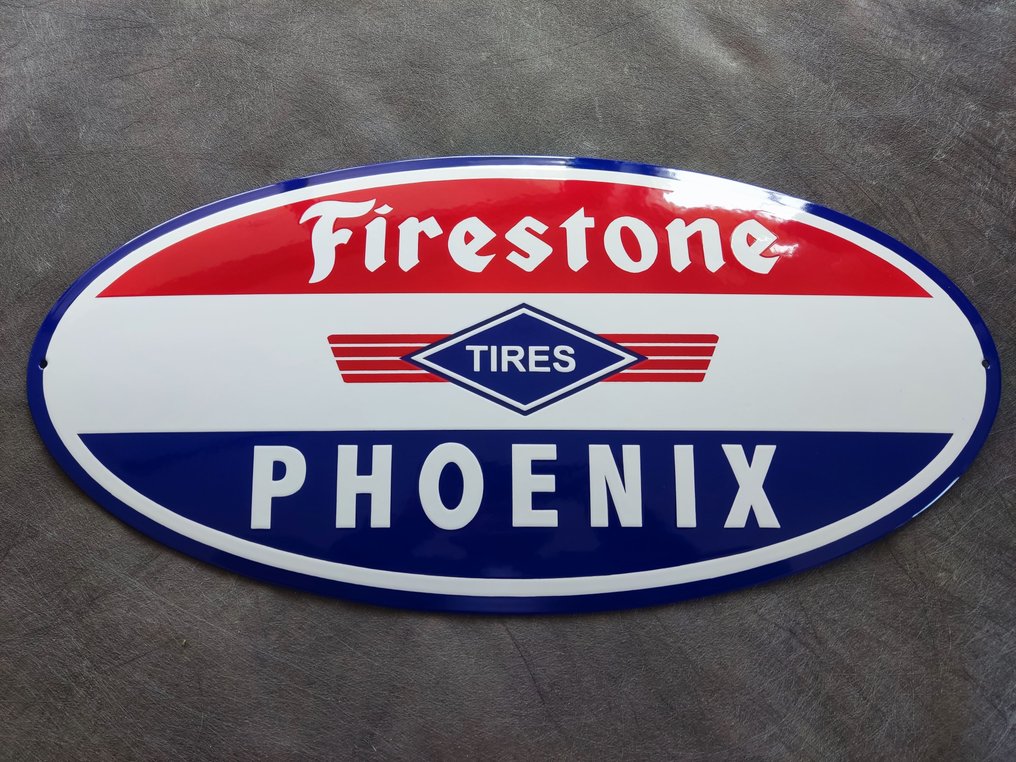 Firestone - Firestone Phoenix tires enamel sign Emailschild Emaille ...