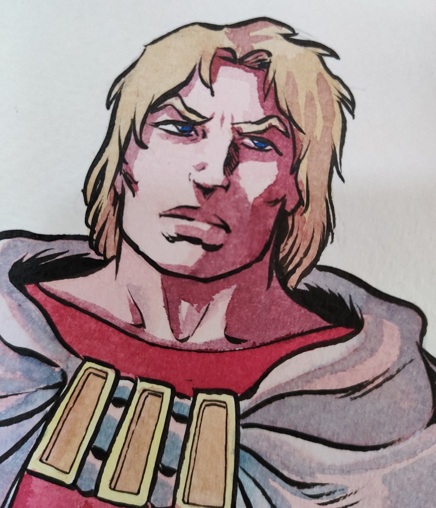 Bono, Fabio - 1 Original colour drawing - De Rode Ridder - Johan en ...