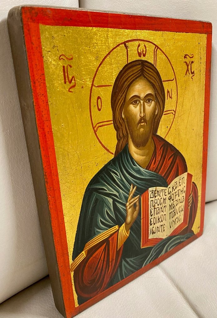 Icoon - Christus Pantokrator - Hout - Catawiki