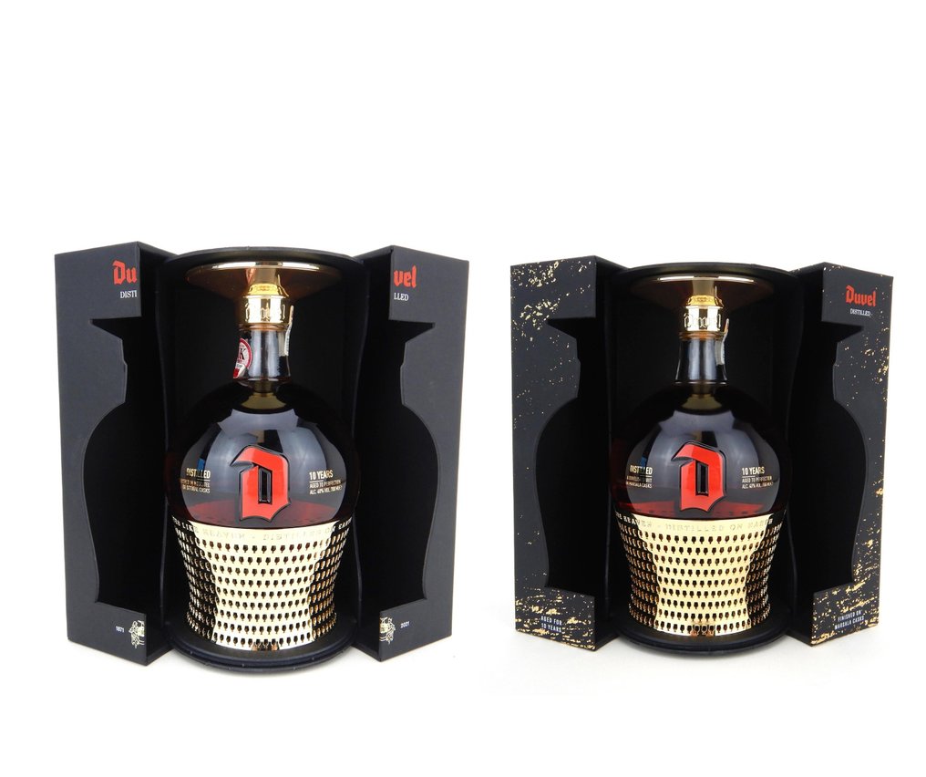 Duvel Distilled Moortgat - 150th Anniversary + Marsala Finish - b. 2021 & 2023 - 700ml - 2 ...