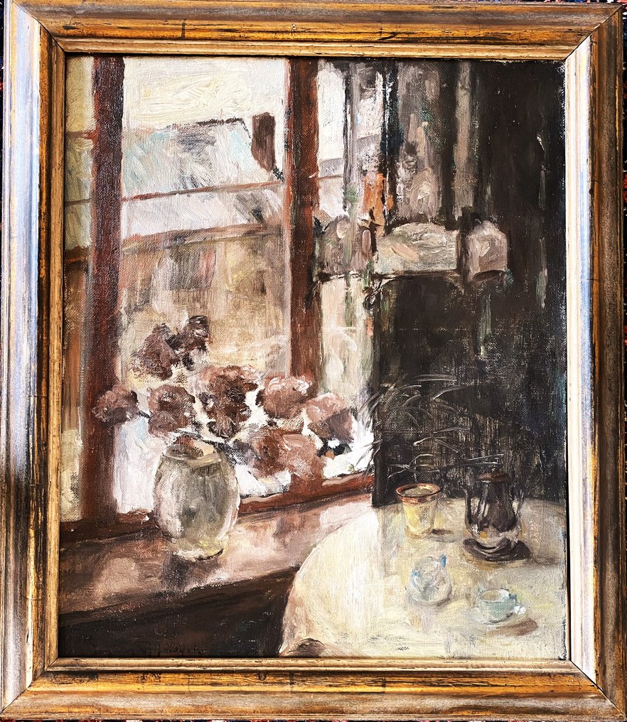 Jan van Ryswyck (1892-1953) - Interieur aan venster - Catawiki