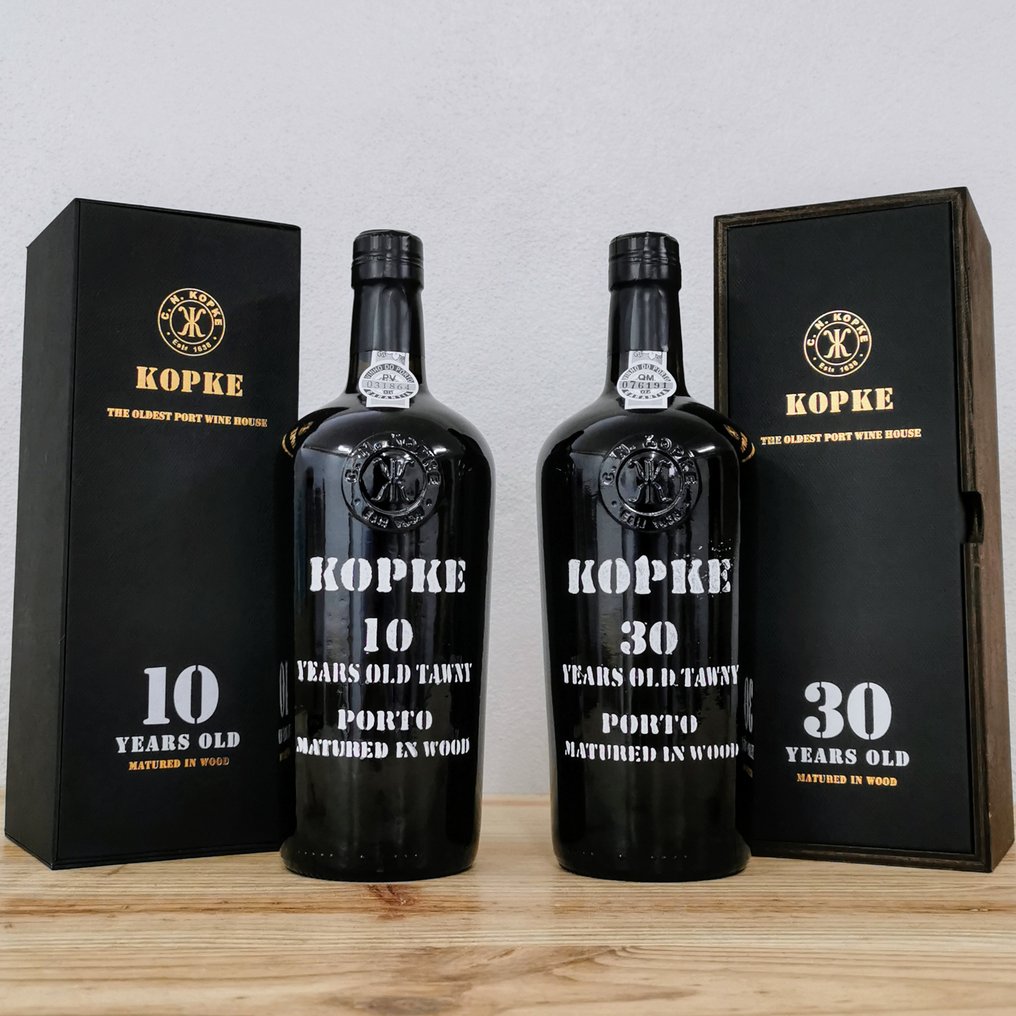 Kopke 30 & 10 Years Old Tawny - Oporto - 2 Botellas (0,75 L) - Catawiki