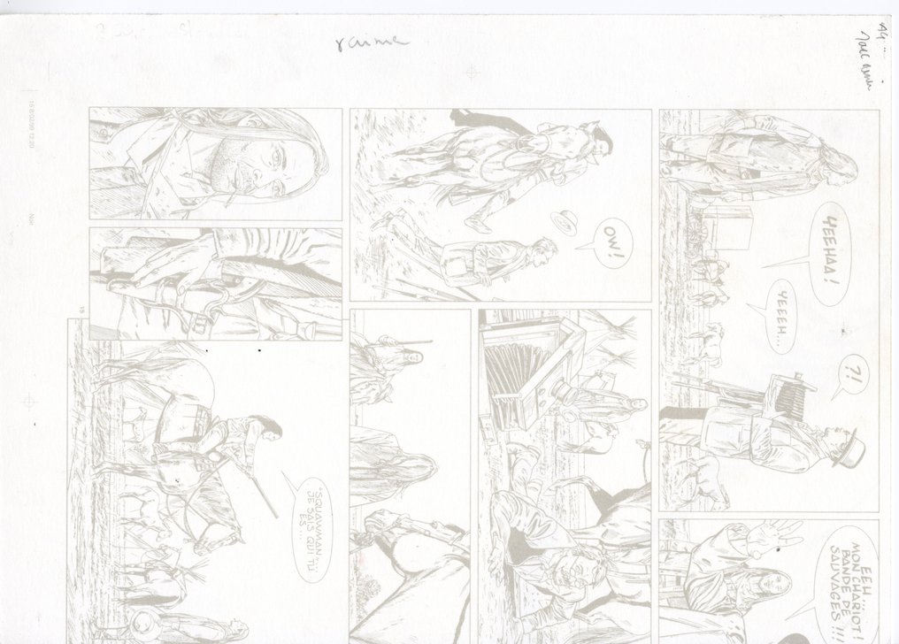 Renier, Marc - 1 Original drawing - Black Hills - Lexis Kaynes - 1998 ...