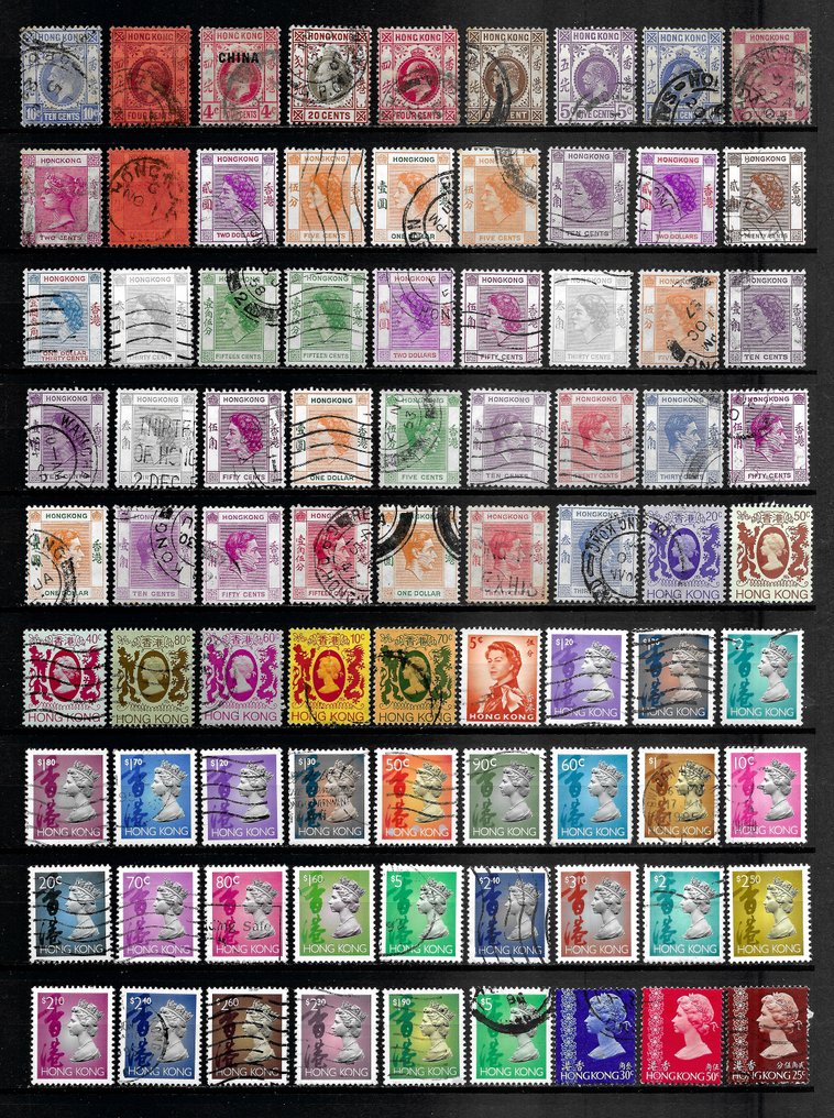 Hong Kong - English colonies $10, $20 horizontal watermark. - Catawiki