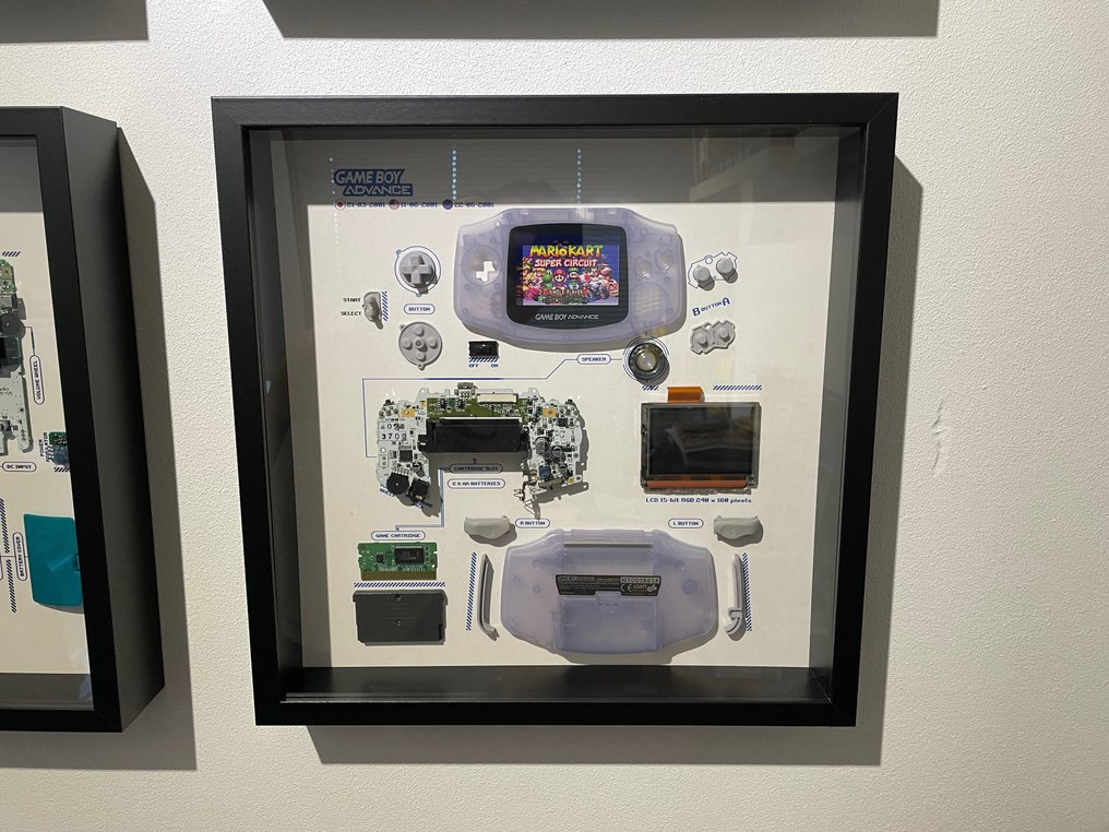 Nintendo - Gameboy Advance Teardown art collage - Video game console ...