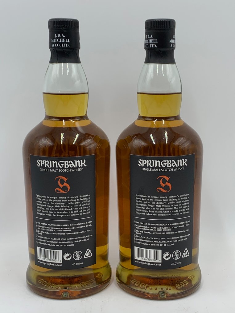 Springbank 10 years old - Original bottling - b. 2023 - 70 cl - 2 ...