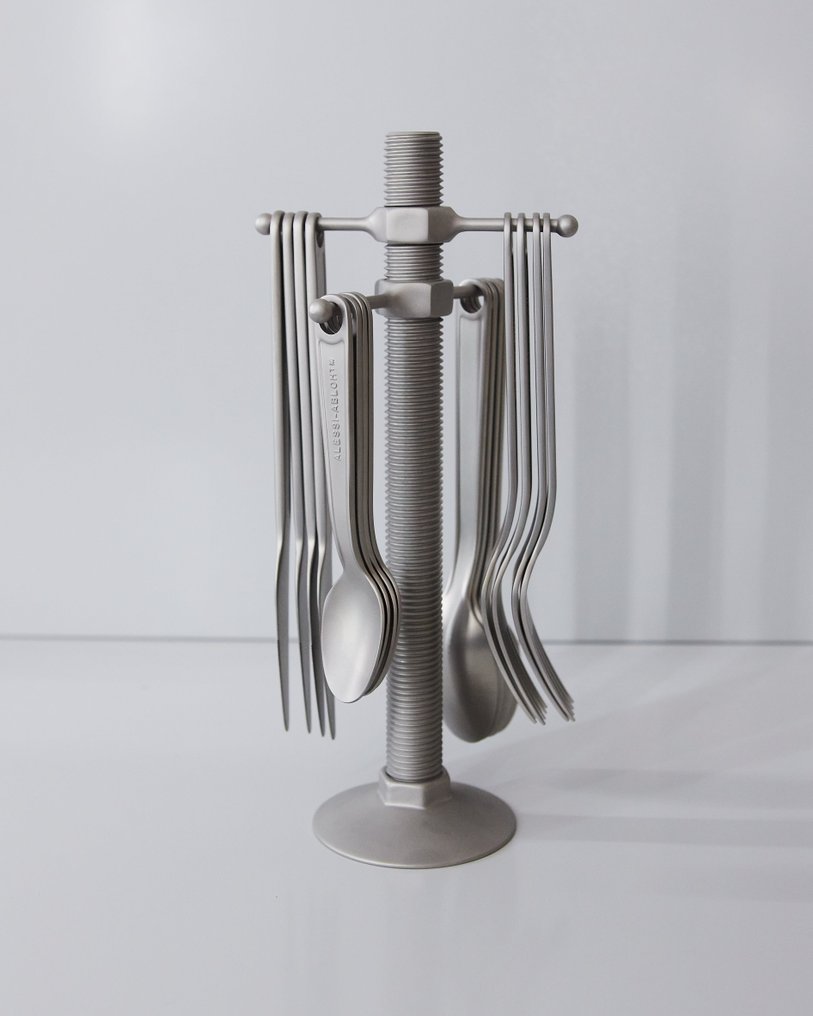 Alessi - Virgil Abloh - Cutlery set - Conversational Objects - Steel ...