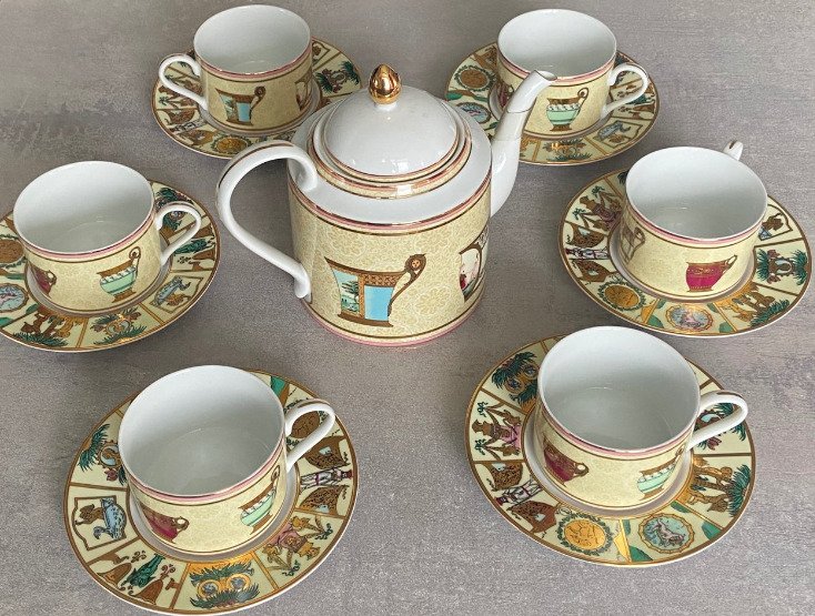 Gucci - Tea service (7) - Mythology - Gilt, Porcelain - Catawiki