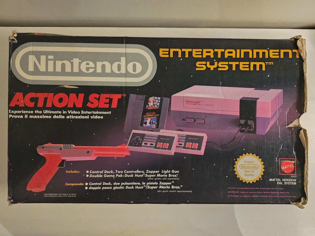 Nintendo - Very Rare MATTEL Nintendo ACTION SET 1985 Nes Boxed with ...