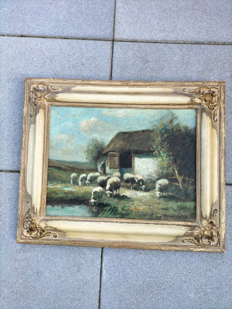 Piet Bouter (1887 - 1968) - Herder met schaapskudde - Catawiki