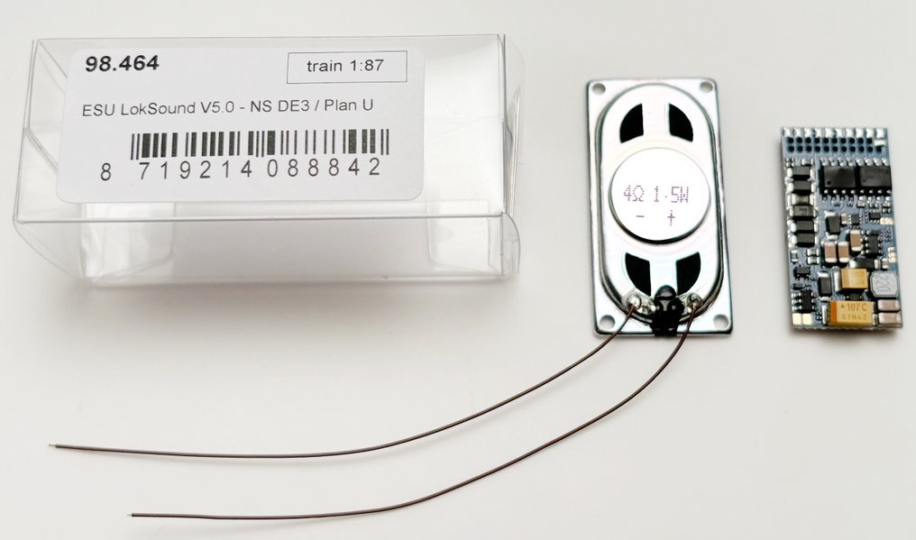 ESU H0 - 98.464 - Electronics (1) - NS Plan U / DE3 sound decoder, ESU LokSound V5.0 including ...