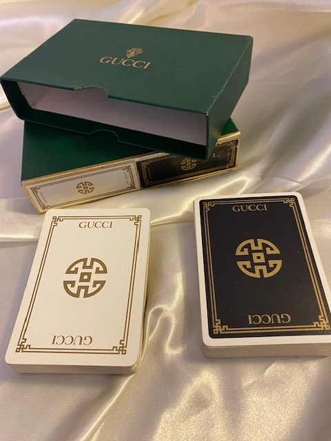 Playing cards - GUCCI: elegantissimo e raro doppio mazzo di CARTE da ... Playing cards - GUCCI: elegantissimo e raro doppio mazzo di CARTE da ...
