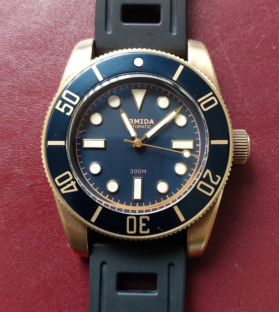 Armida - A8 VINTAGE BRASS 300m DIVER'S WATCH - No Reserve Price - Men ...