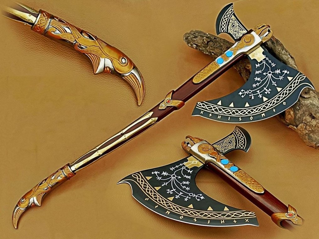 Vikings Kratos Leviathan axe ( God of War Replica Axes ) , GOW leval 7 ...