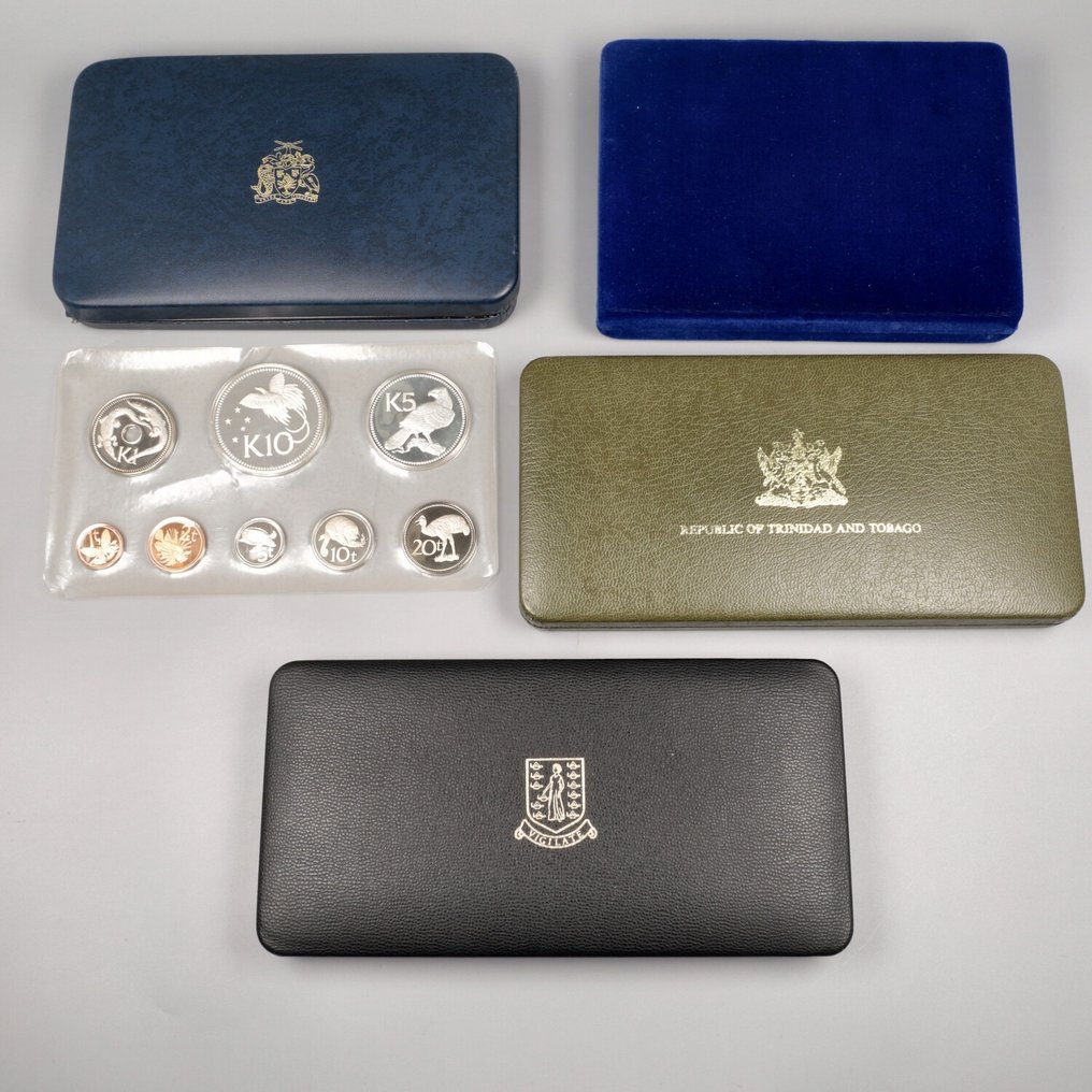 World. Proof Set 1975/1980 "Franklin Mint" (5 stuks) (No Reserve Price ...