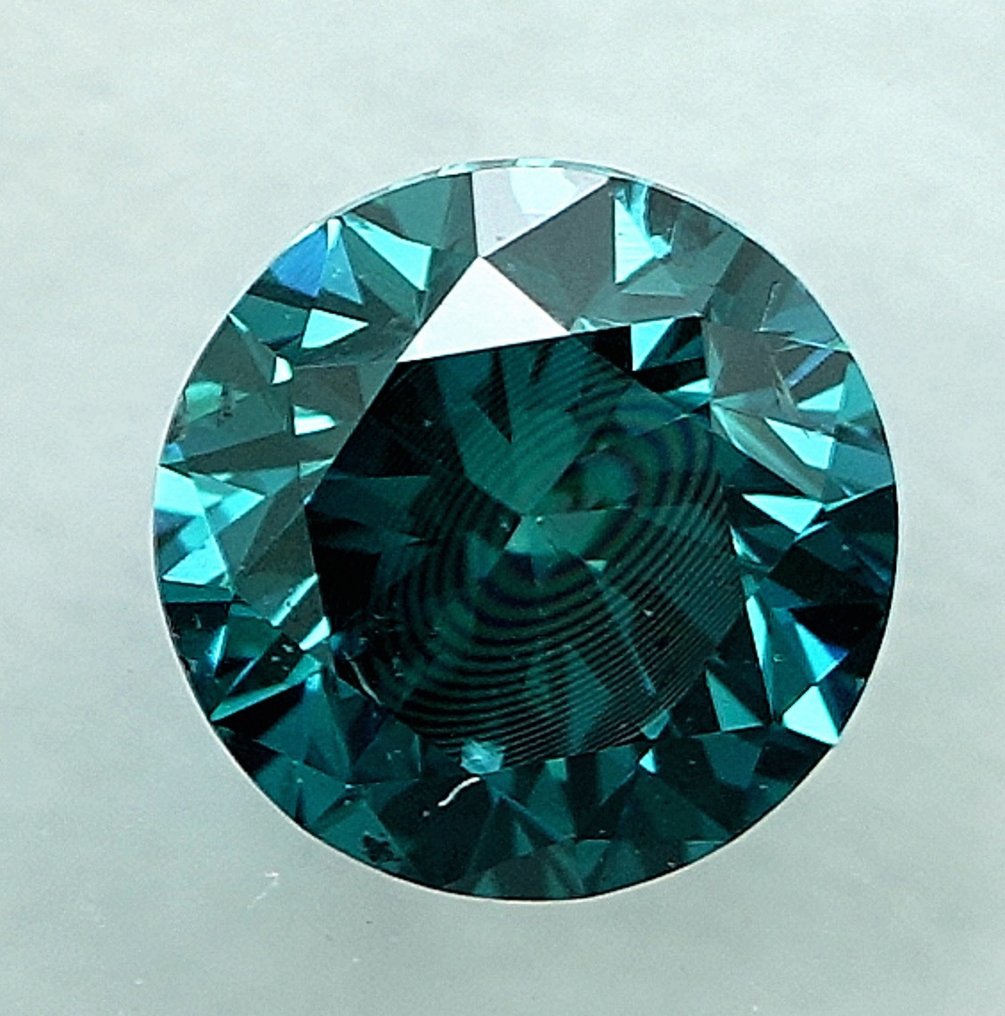 1 pcs Diamond (Colour-treated) - 0.52 ct - Fancy intense Greenish Blue - SI2 - International ...