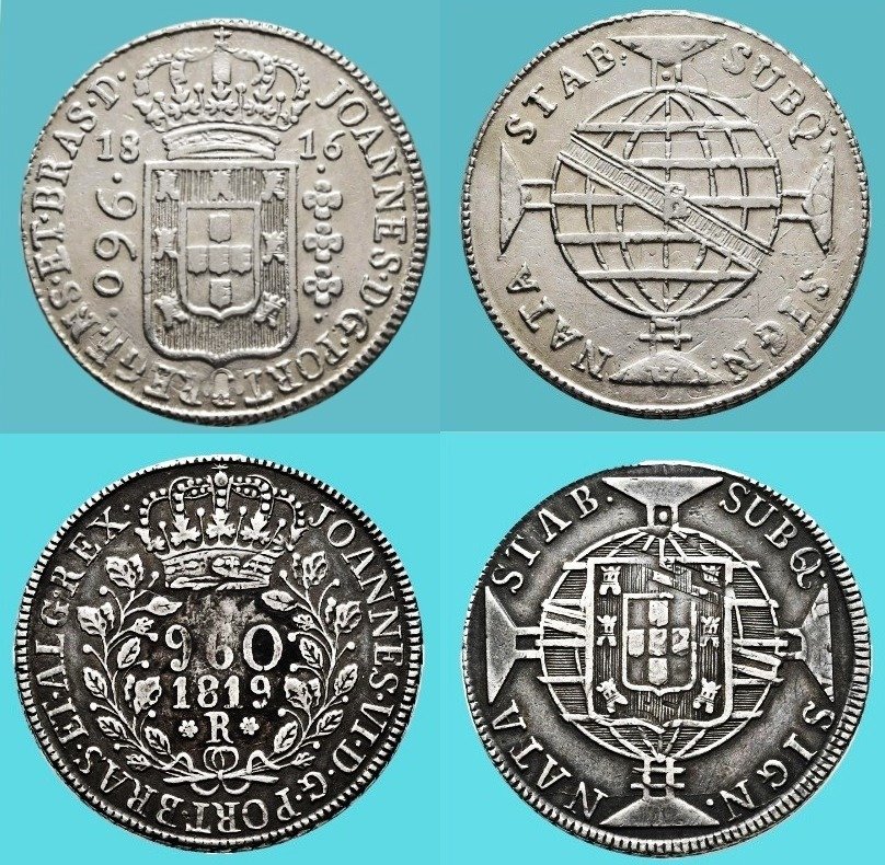 Brazil (Colonial), Portugal. D. João Príncipe Regente / D. João VI (1799-1826). 960 Réis - 1816 ...