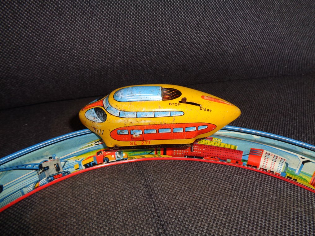 Technofix - Wind-up tin toy Technofix 271 Tinplate & Clockwork Rocket Car & Track Toy, Unboxed ...