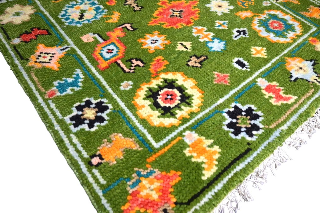 Colorful green Azeri - Rug - 93 cm - 67 cm - handmade & unused ...