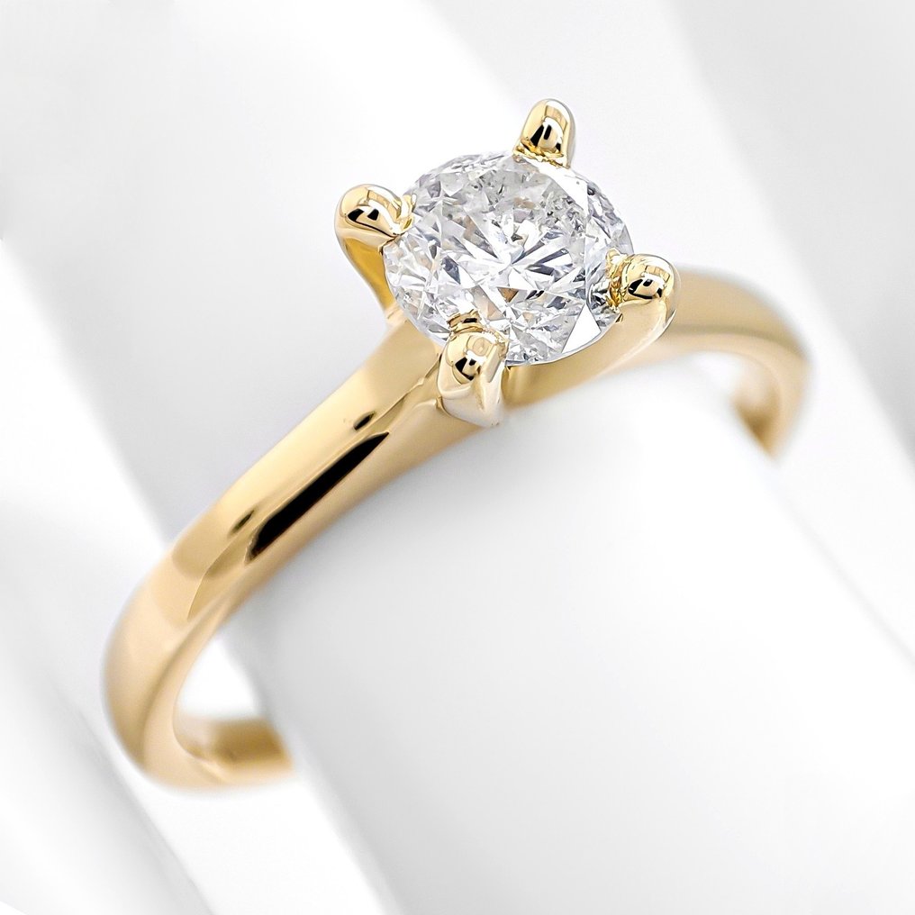 No Reserve Price - Ring - 14 kt. Yellow gold - 0.58ct. tw. Diamond (Natural) - Catawiki