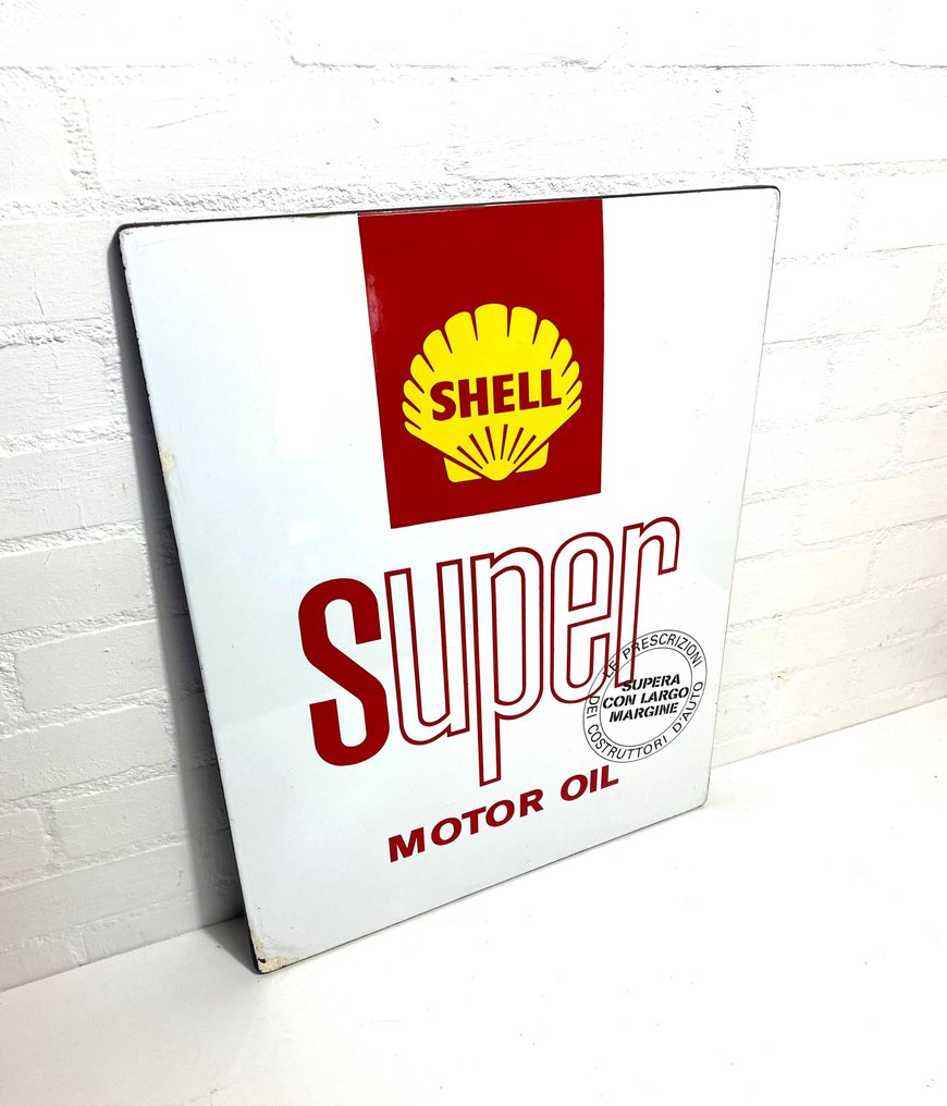 Enamel sign - Shell Super Motor Oil. - Catawiki