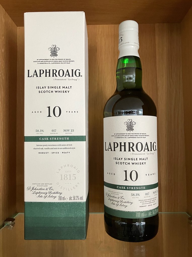 Laphroaig 10 years old - Cask Strength Batch 017 - Original bottling ...