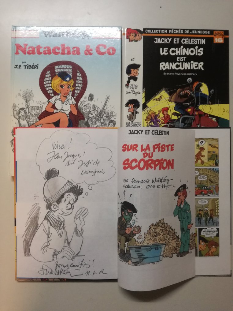 Jacky et Célestin T16 + T22 + Natacha & Co + dédicace - 3x C - 3 Albums - 1983/1987 - Catawiki