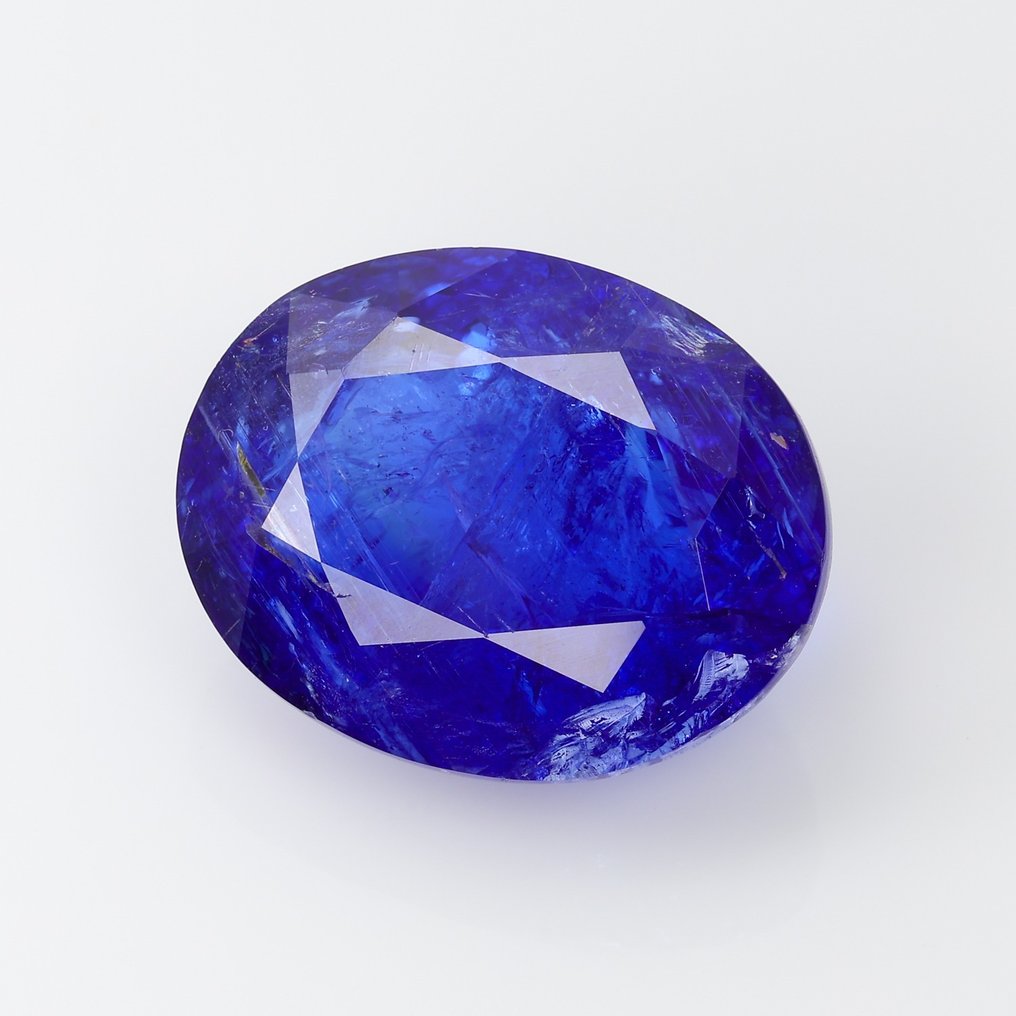 Blue, Violet Tanzanite, Zoisite - 20.69 ct - International Gemological Institute (IGI) - auction ...