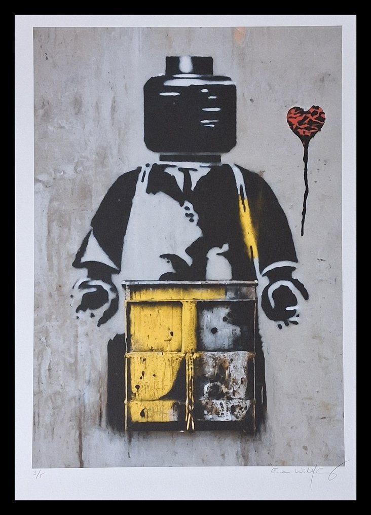 Emma Wildfang - Lego man - LOVE - "Icons as Still Life" - series BANKSY - 2020+ - auction online ...