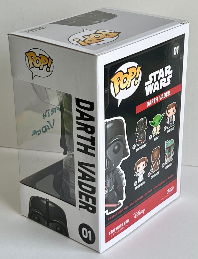 Star Wars David Prowse Rip Darth Vader Funko Pop Signed Certificate Of Authenticity