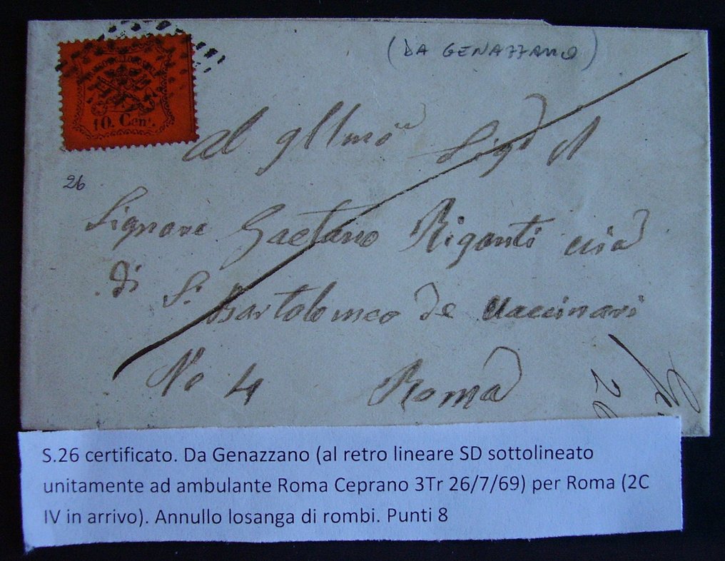 Italian Ancient States - Papal State - Postal history. The "Comarca" of ...
