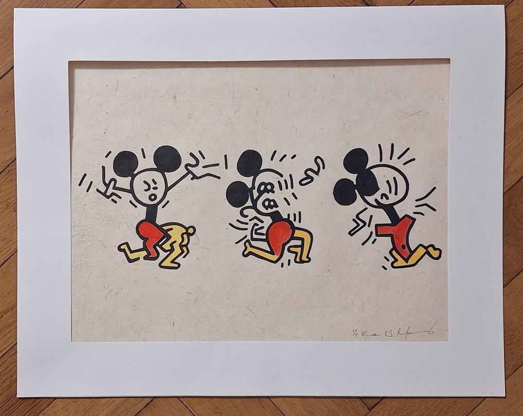 Emma Wildfang Giclée - Mickey Mouse "Happy day" - "Tribute series - Icons Reimagined "Keith ...