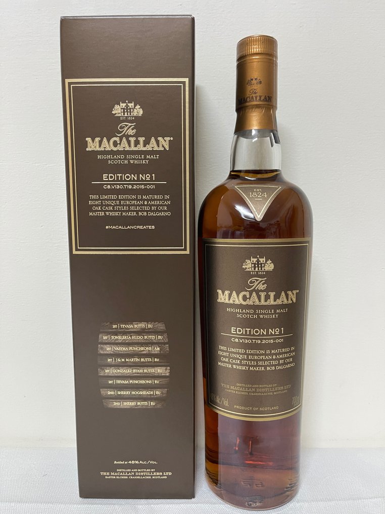Macallan - Edition No. 1 - No. 2 - No. 3 - No. 4 - No. 5 - No. 6 - Original bottling - 700ml - 6 ...