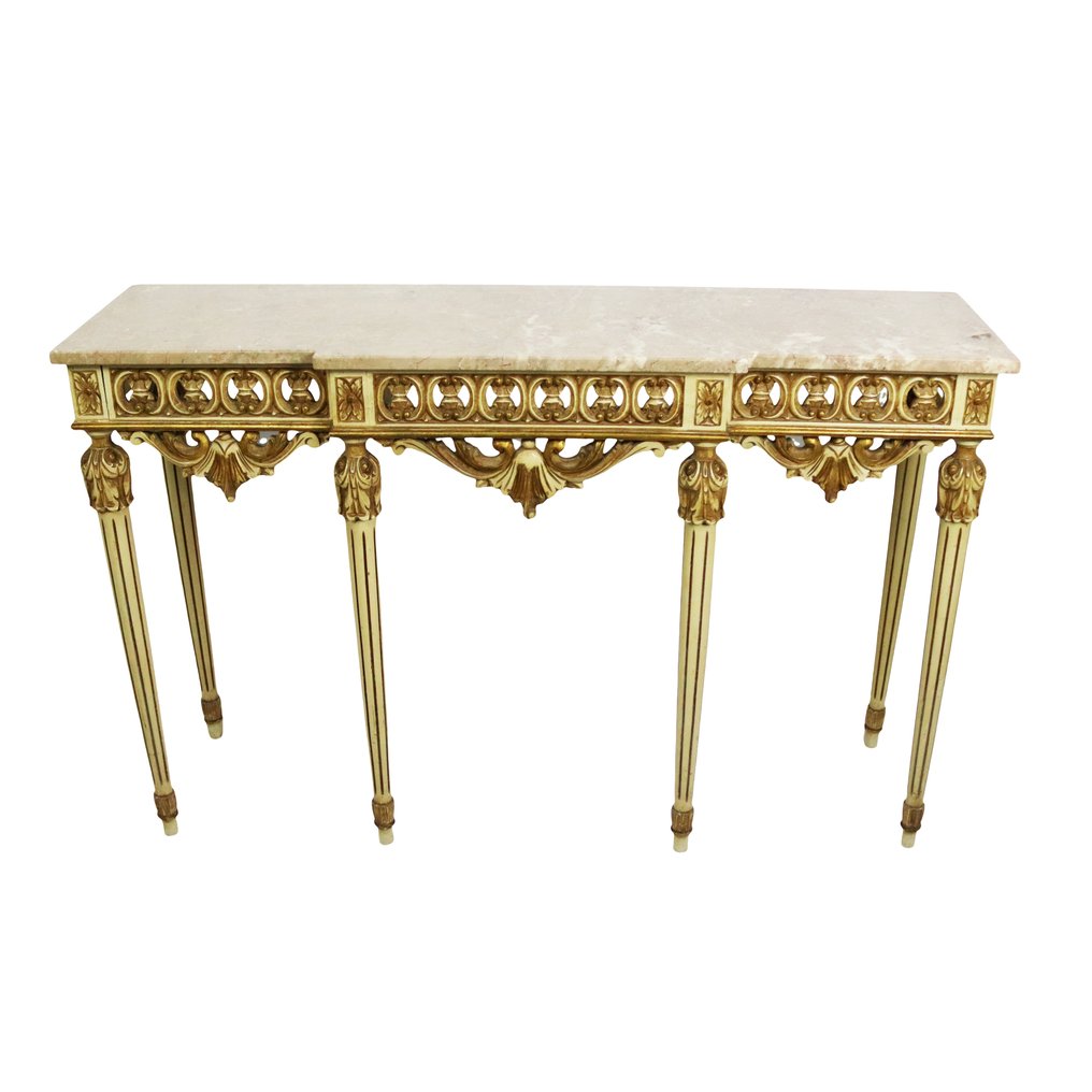 Console table - Marble, Wood - Catawiki