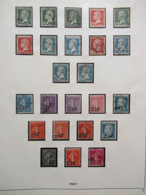Francia 1922/1937 - Colección de sellos avanzada - Catawiki