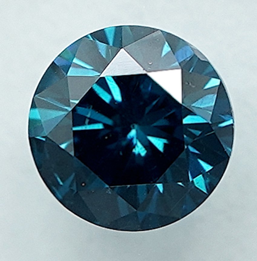 1 pcs Diamond (Colour-treated) - 0.54 ct - Fancy intense Blue - SI2 - International Gemological ...