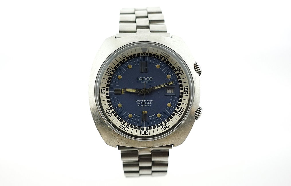 Lanco - Swiss Diver Super Compressor Brevet Case Oversize Cal CJ 784-2 - No Reserve Price - Men ...