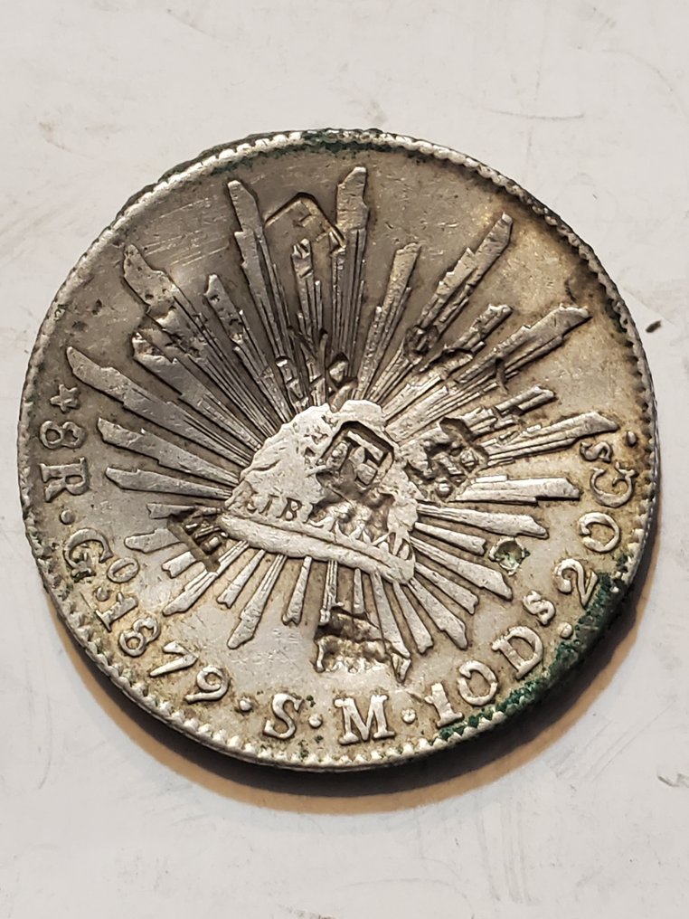 China, Mexico. 8 Reales 1879 with chopmarks (沒有保留價) - Catawiki