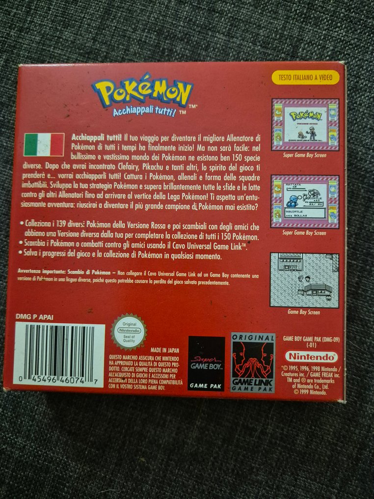 Nintendo - Gameboy Classic - Pokémon Red (ITA) - Video game - In ...