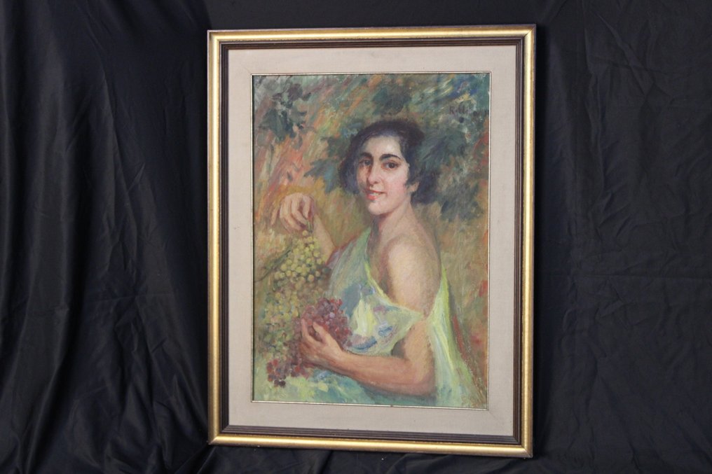Fernand Riblet (1873-1944) - Ritratto femminile - auction online Catawiki