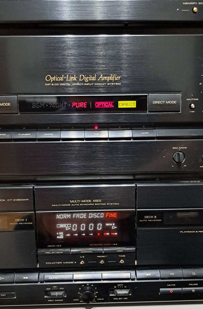 Pioneer - Amplificador integrado de estado sólido A-Z360, sintonizador F-Z460, cassete duplo CT ...