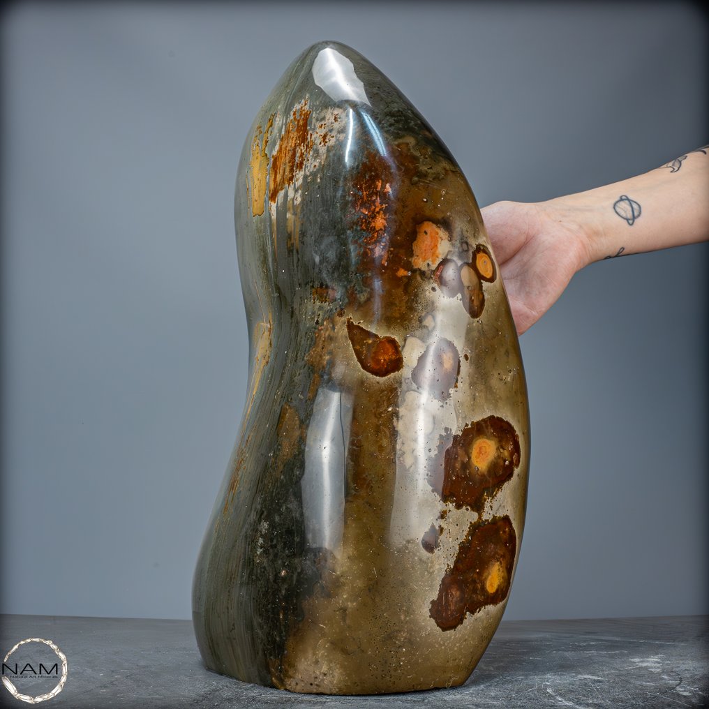 Natuurlijke grote zeldzame kleur polychroom agaat Vrije vorm- 15351.22 ...