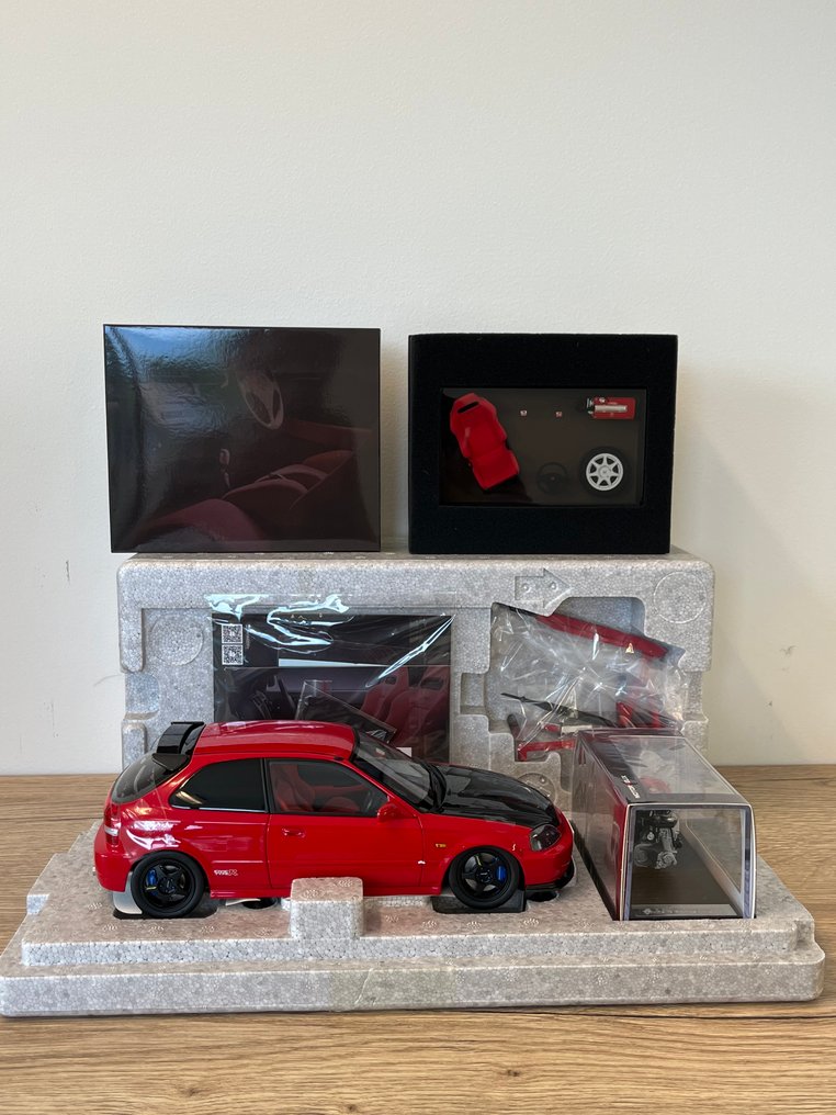 Motorhelix 1 18 Model Sports Car Honda Civic Type R Ek9 Auction