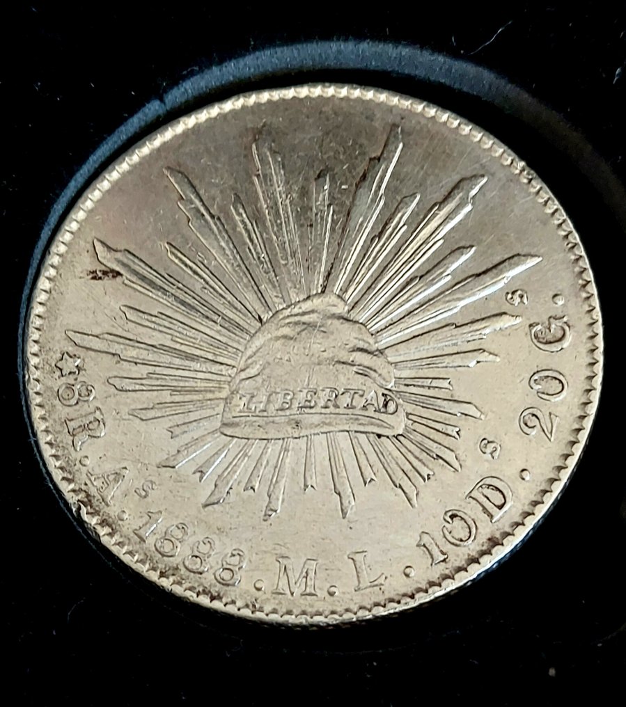 Mexico. 8 Reales 1888 A (Alamos) -ML (No Reserve Price) - Catawiki