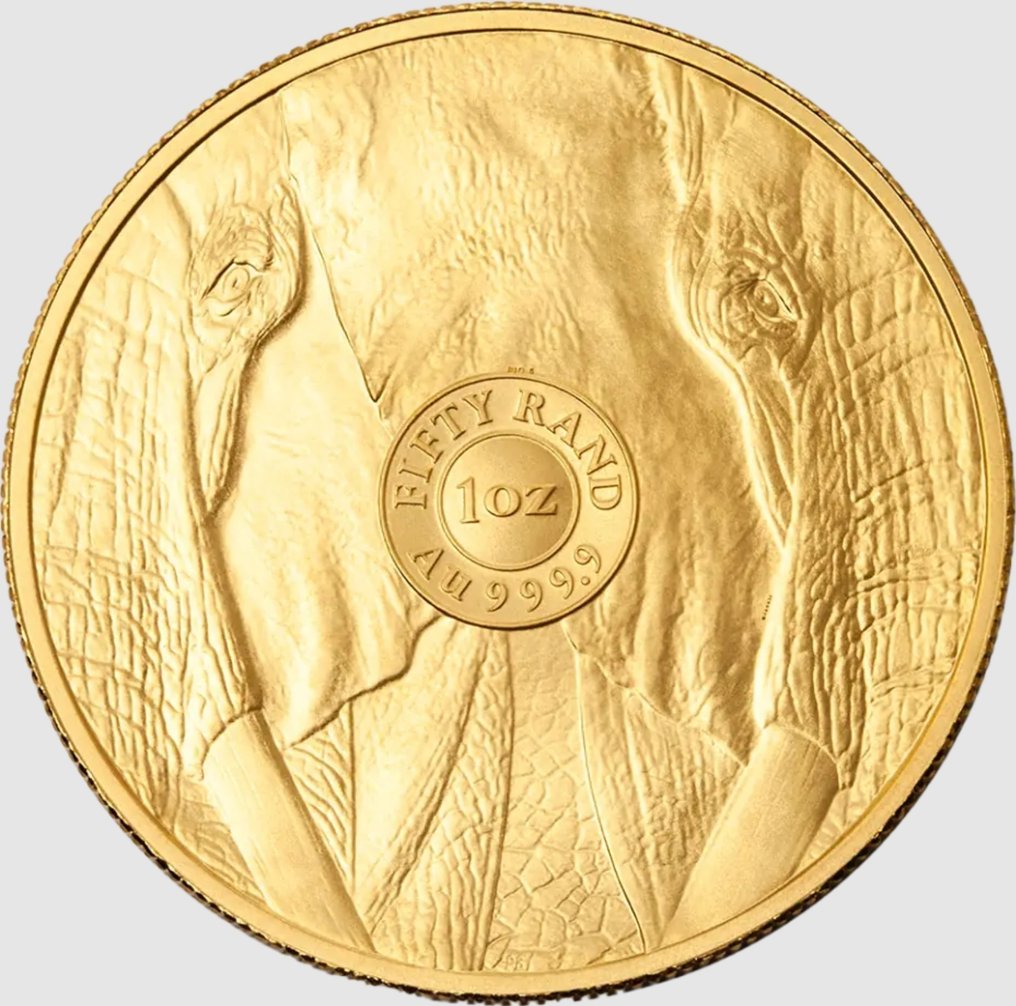 South Africa. 50 Rand 2025 1 oz Big Five - Elephant Elefant Goldmünze ...