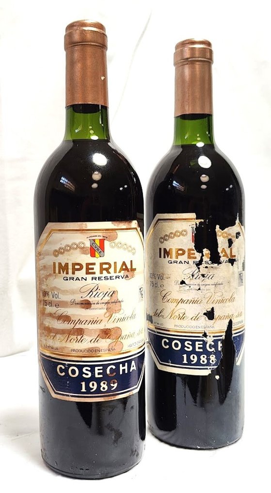 1988 & 1989 C.V.N.E. Imperial - Rioja Gran Reserva - 2 Bottiglie (0,75 L) - Catawiki