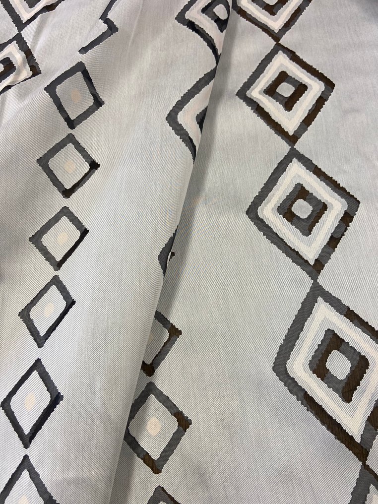 Gorgeous lead curtain fabric with geometric design made in Italy ...