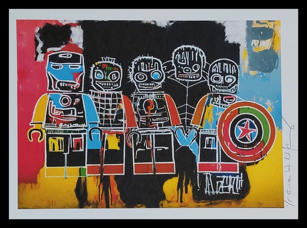 Emma Wildfang - Lego man - Avengers - "Icons as Still Life" - series Jean-Michel Basquiat - 2020 ...