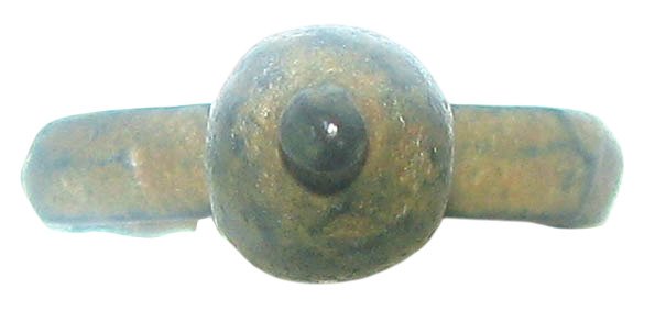 Byzantijns Bronzen Legioensoldaatring Met Piramidevormige Ring 14 Mm